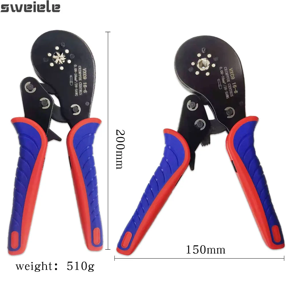 Pince outil,Pince à sertir virole professionnelle, 0.08 – 16 mm², Kit d'outils de sertissage ...