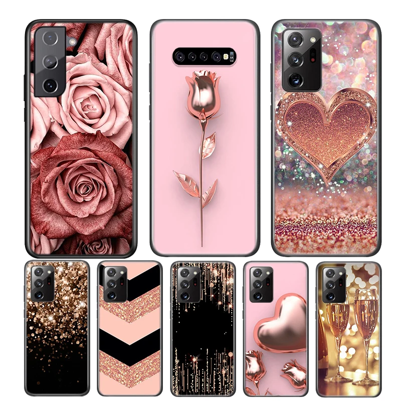 Love Rose Gold Style For Samsung Galaxy S21 S20 Fe Ultra S10 S10e Lite ...