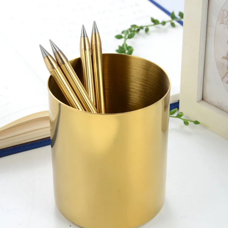 Retro Brass Inkless Pen Pure Brass Metal No-ink Pen Copper Gift Pen ...