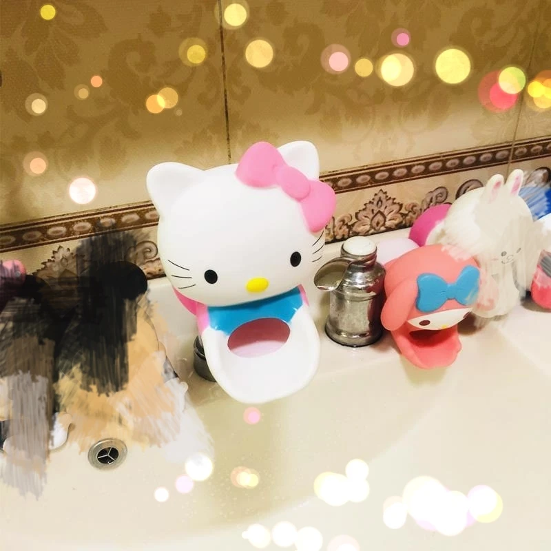 Hello Kitty Head Mouth Cartoon Silicone Faucet Extension - KawaiiMerch.com