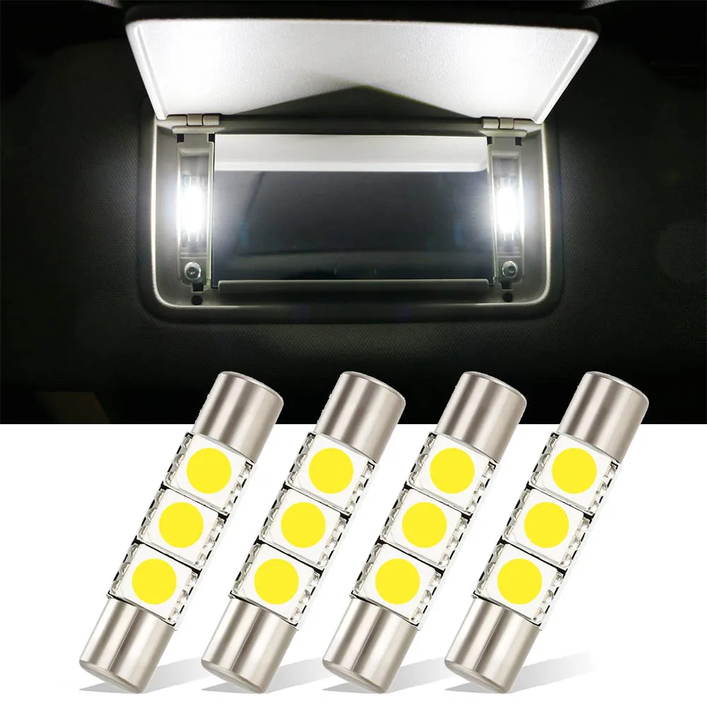 4Pcs 29mm 31MM 6614F 6641 6614 F30-WHP TS-14V1CP LED Interior Bulbs Car ...