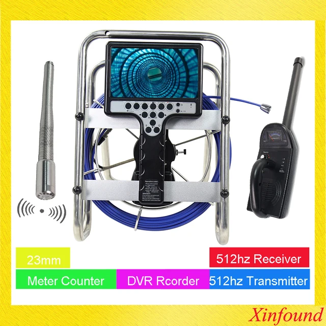 20M waterproof meter counter DVR Drain Sewer Inspection Video Camera ...