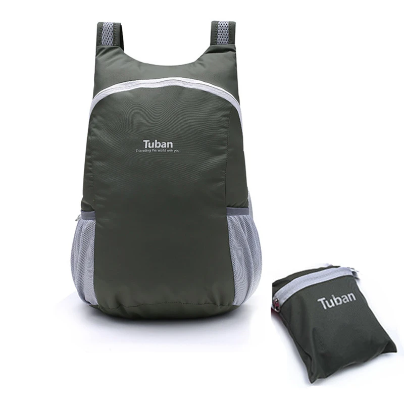 Ransel Travel Dapat Dilipat Nilon Tahan Air Ransel Camping Mendaki Luar ...