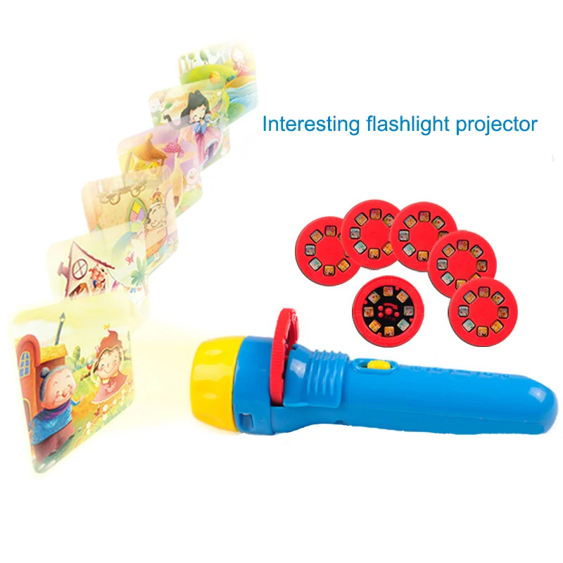 Flashlight Torch Projector Toys Cartoon Pattern Projection Film Toys ...