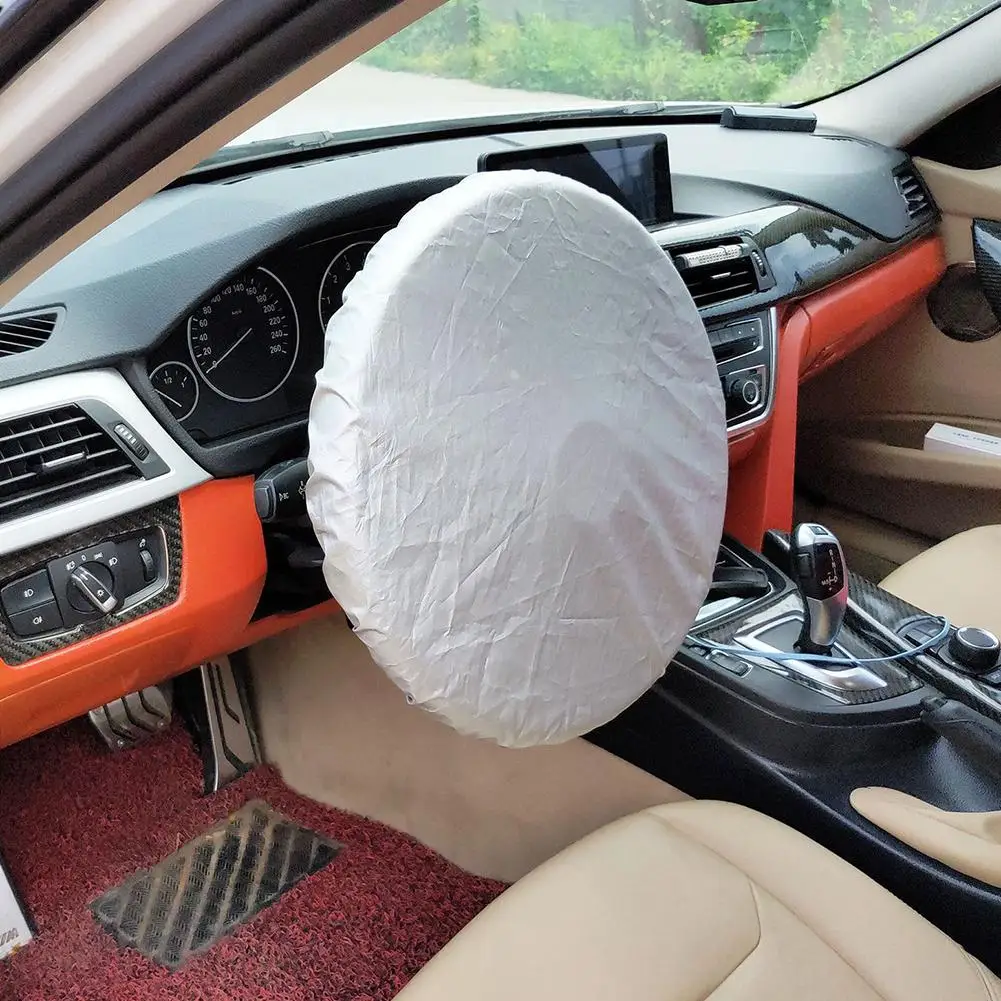 Auto Car Steering Wheel Sunshade Side Window Shade Silver Coated Cloth ...