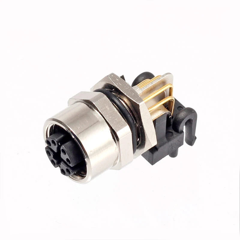 X Type Waterproof Rivet Crimping PCB Panel Mount Coding Male Plug ...