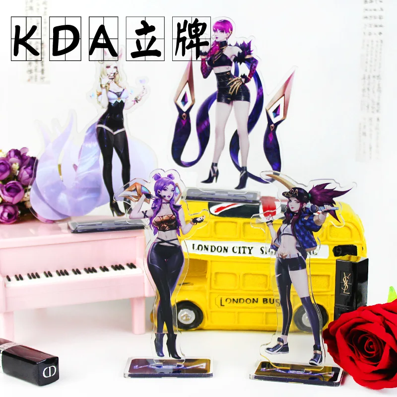 8 Designs Game LOL KDA Figure Acrylic Stands Akali, Ahri Cartoon ...