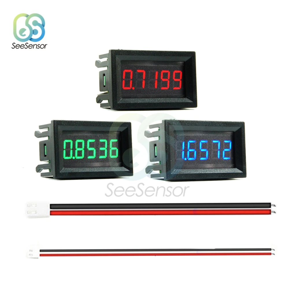 5mA 50mA 3A 0.36" Mini Digital Ammeter DC Current Meter Tester Red/Blue ...