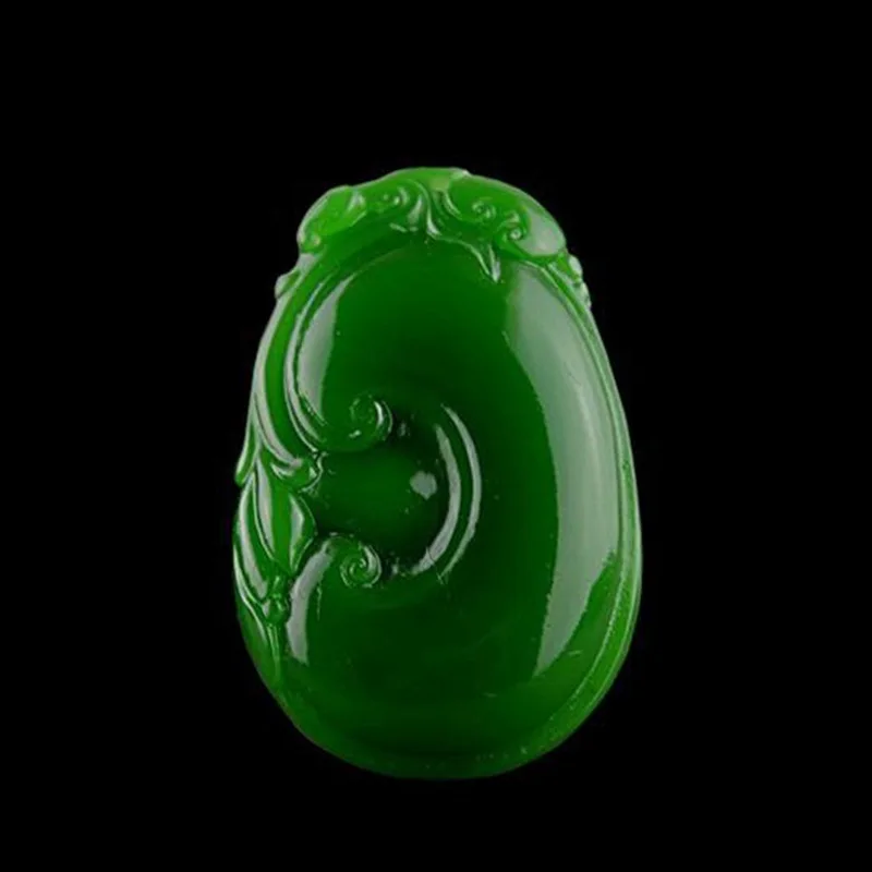 Colgante de Jade Natural tallado a mano para hombre y mujer, joyería de ...