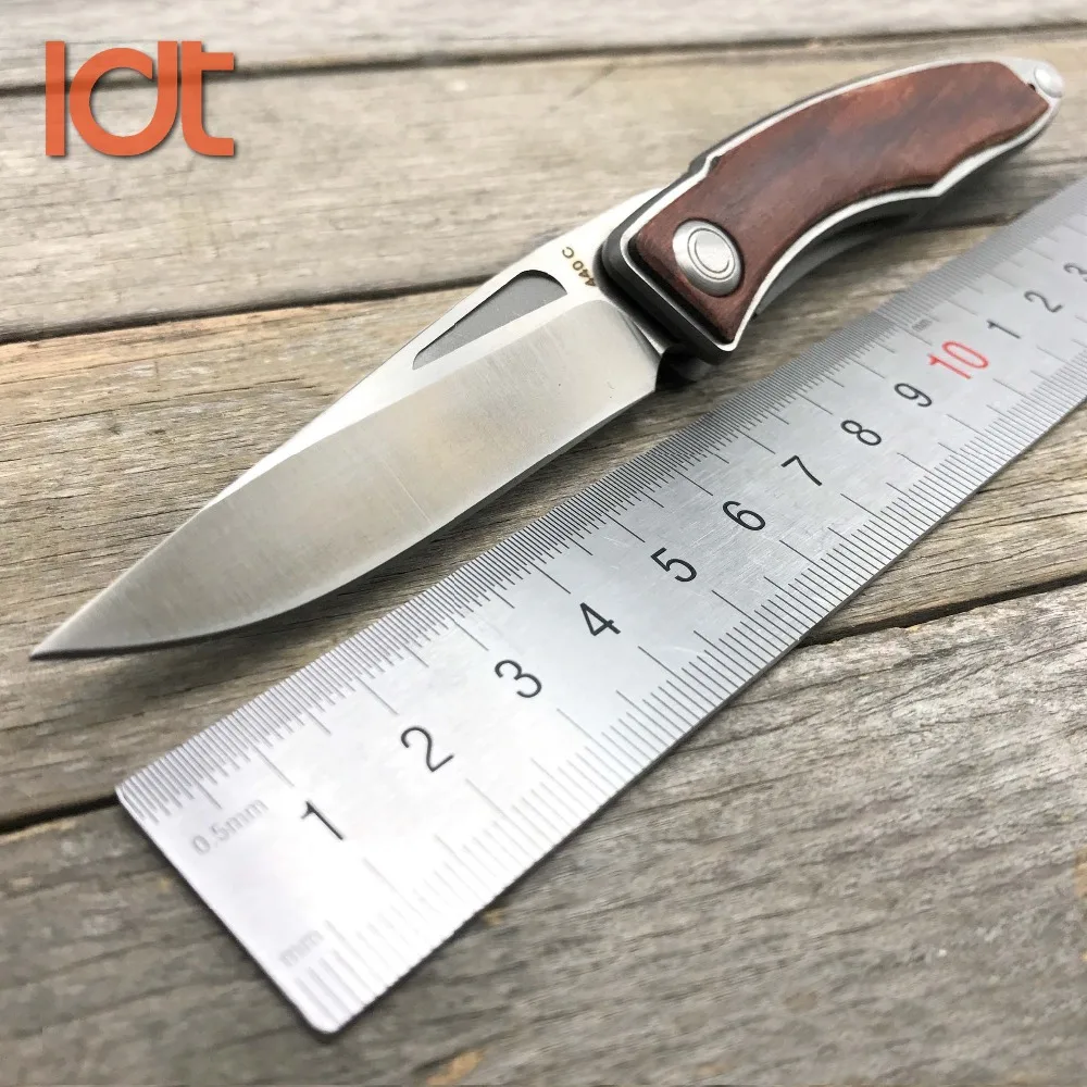 LDT CR Складной нож 440C Лезвие стали черное дерево ручка Открытый тактический охотничий кемпинг ...