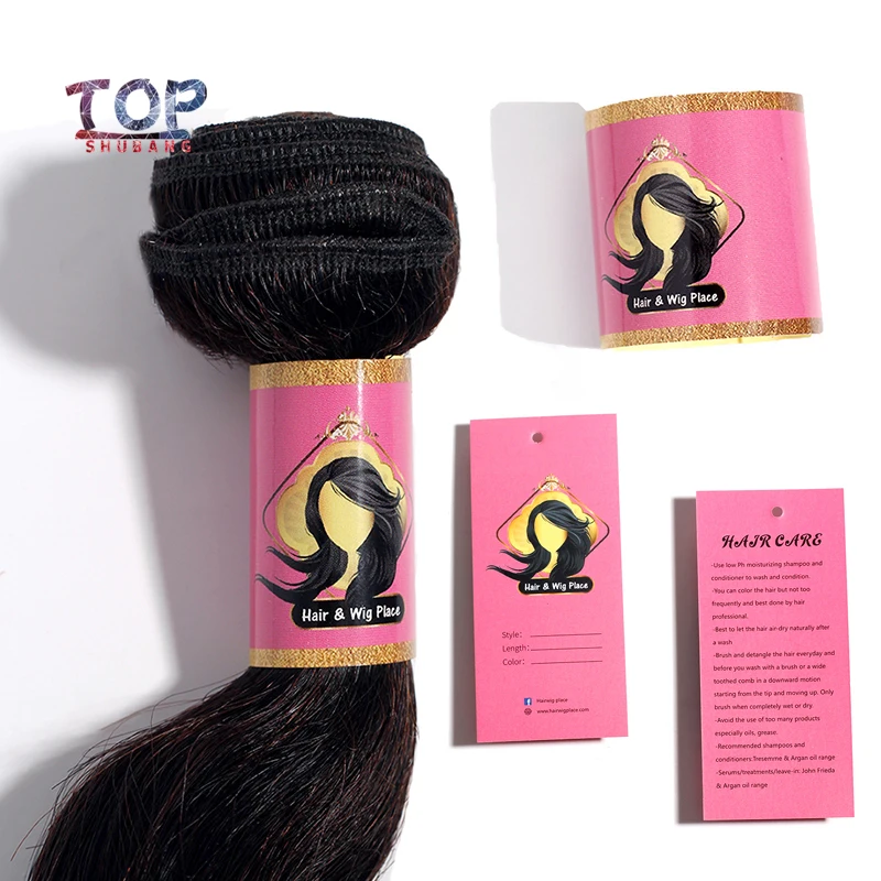 1000pcs Custom Hair Stickers Hair Extensions Paper Packing Price Hang ...