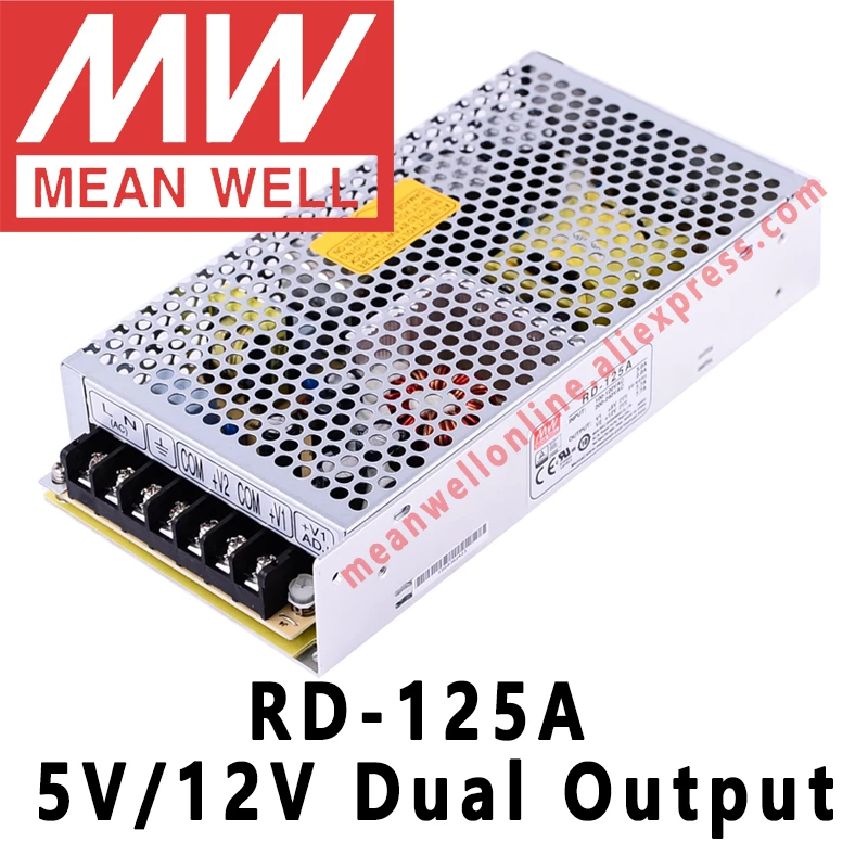 Mean Well RD 125A 130.9W 5V/12V Dual Output Switching Power Supply ...