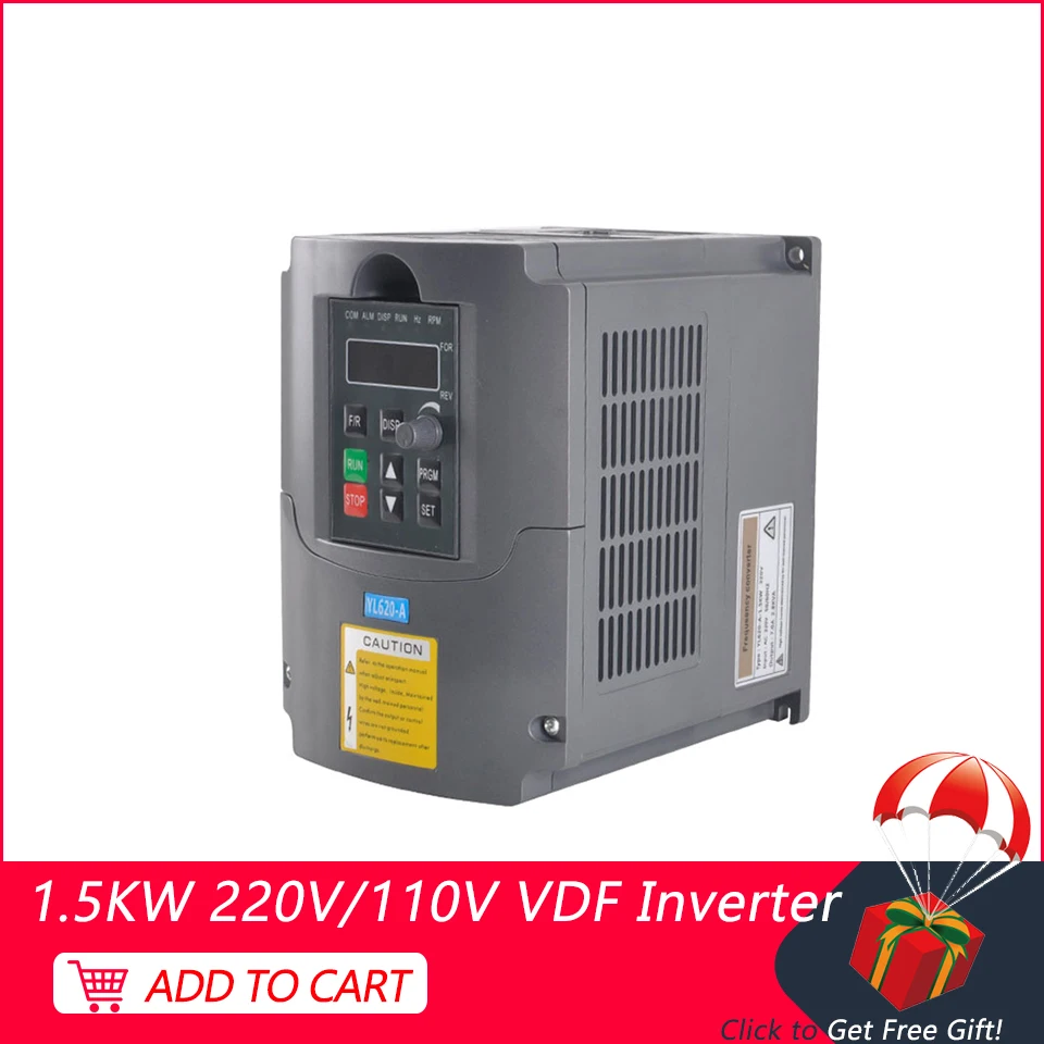 Inverter 1.5kw 220v/110v VFD Inverter 400Hz 1HP Input 3HP Variable ...