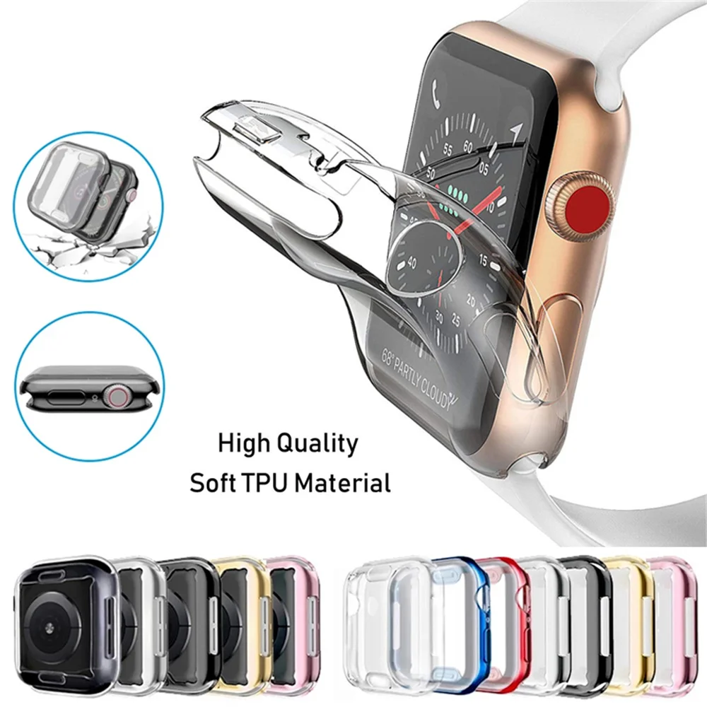 360-Full-Soft-Clear-TPU-Screen-Protector-Case-For-Apple-Watch-Series ...