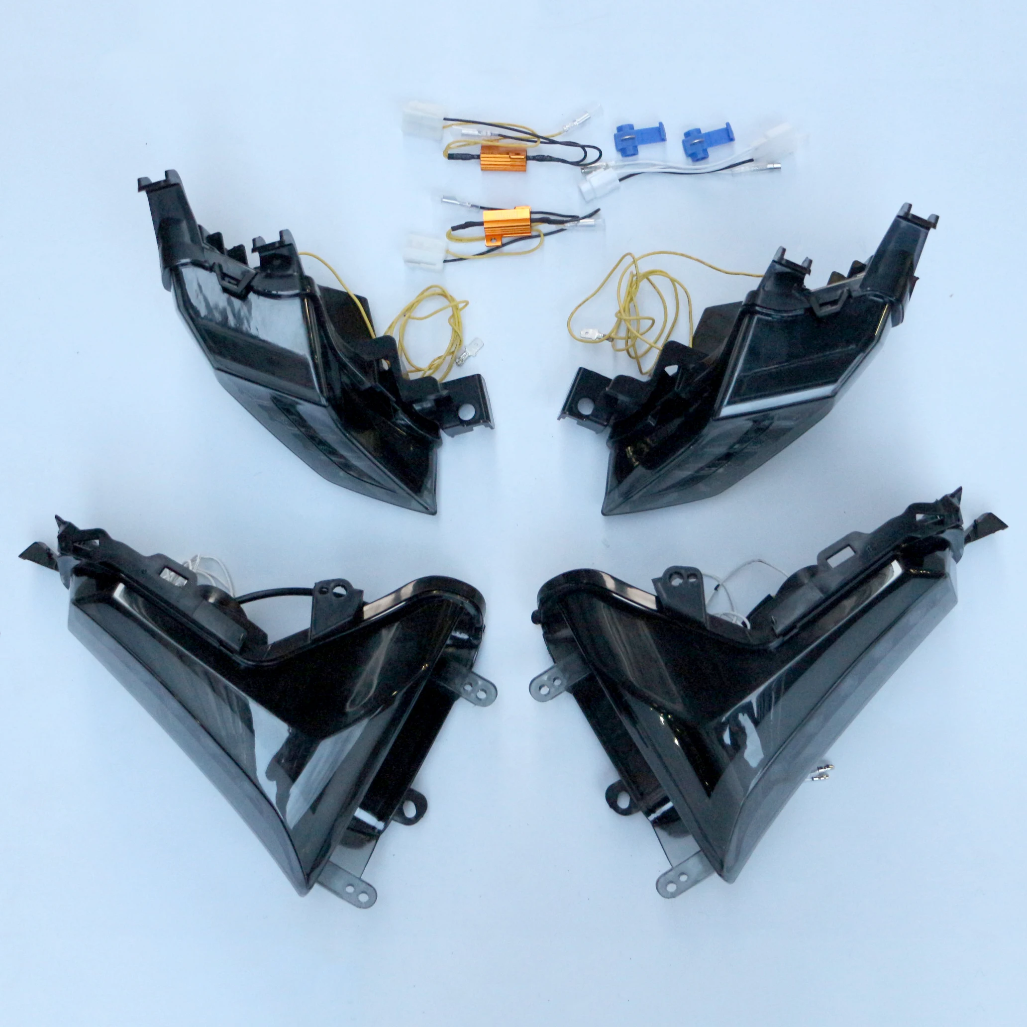 Led dianteiro traseiro turn signal light blinker indicador para yamaha ...