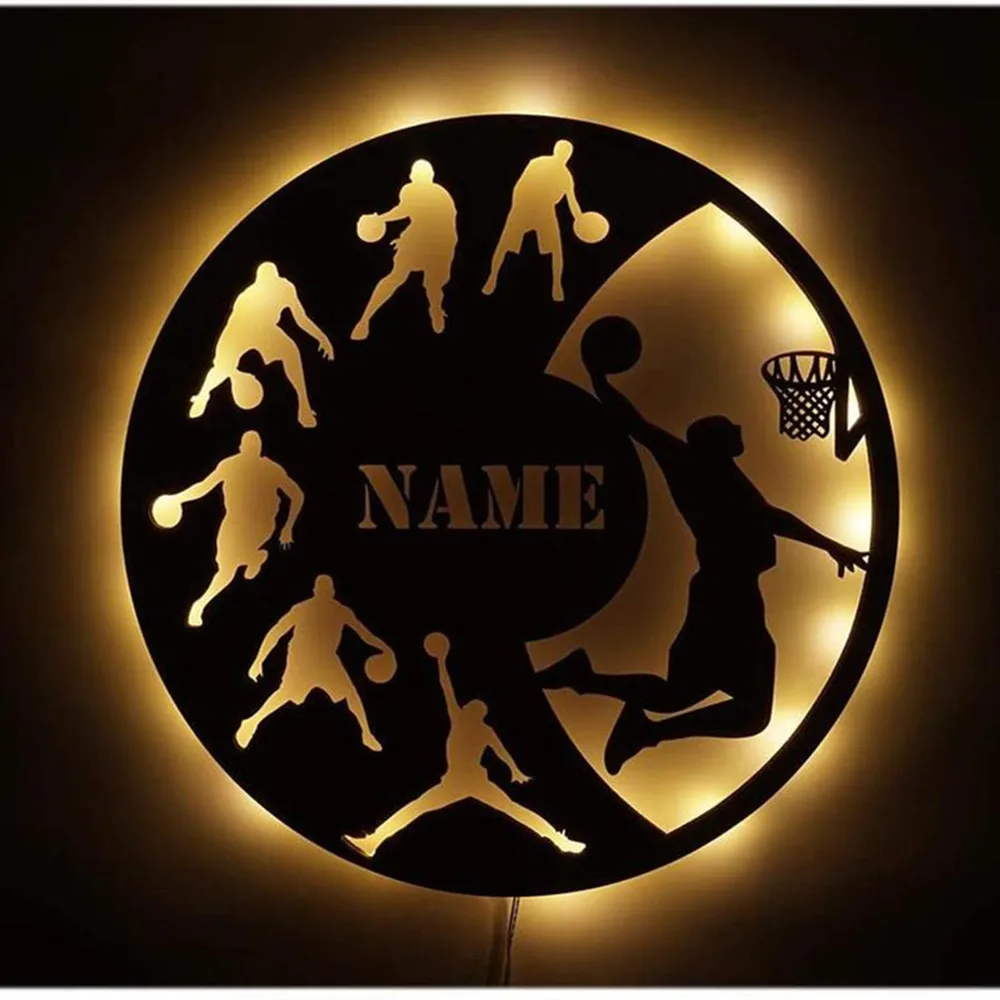 Personalized-LED-Wall-Night-Light-Basketball-Dunk-Sign-for-Basketball ...