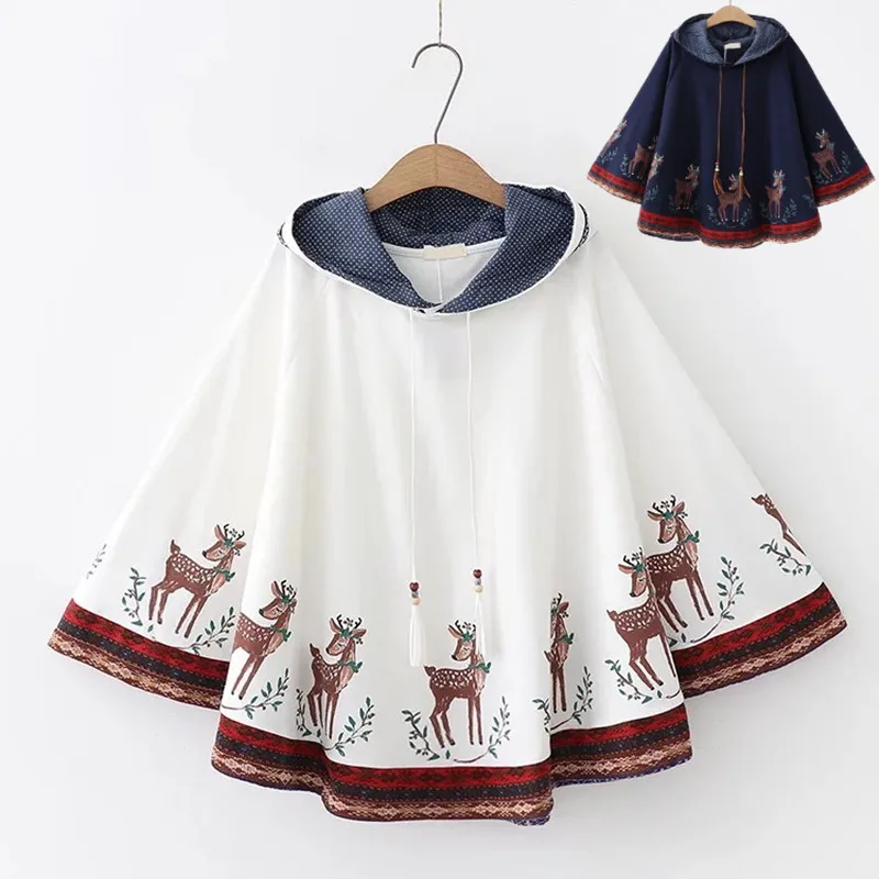 Girls Women Chic Harajuku Lolita Sweet Kawaii Japan Style Oversize Deer ...