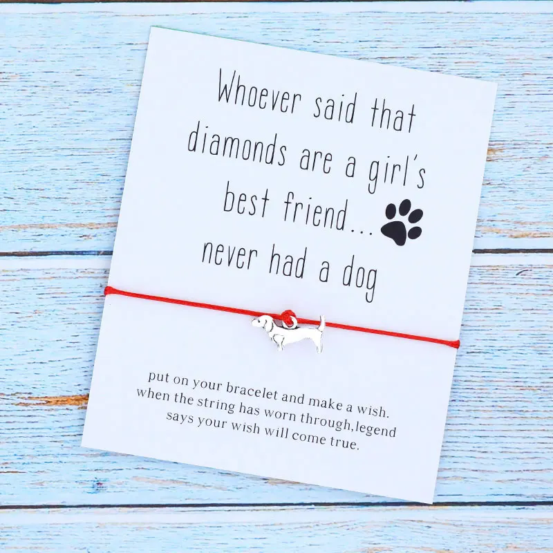 Dachshund-Puppy-Dog-Wish-Bracelet-Dog-Charm-Sausage-Puppy-Friendship ...