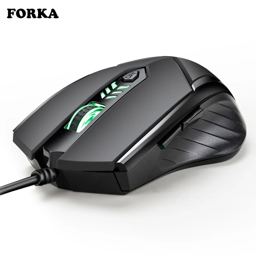FORKA-Silence-Click-Wired-Gaming-Mouse-6-Buttons-USB-Mute-LED-Optical ...