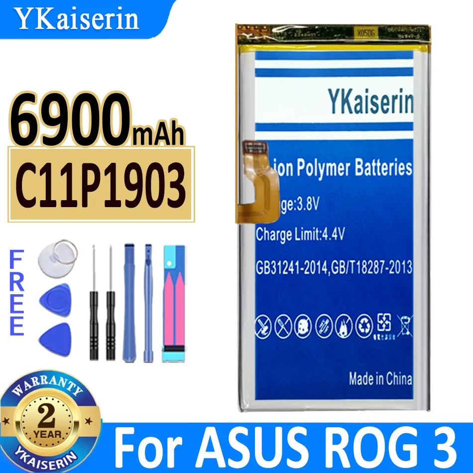 6900mah Ykaiserin Battery C11p1903 For Asus Asus Rog Phone 3 Phone3 ...