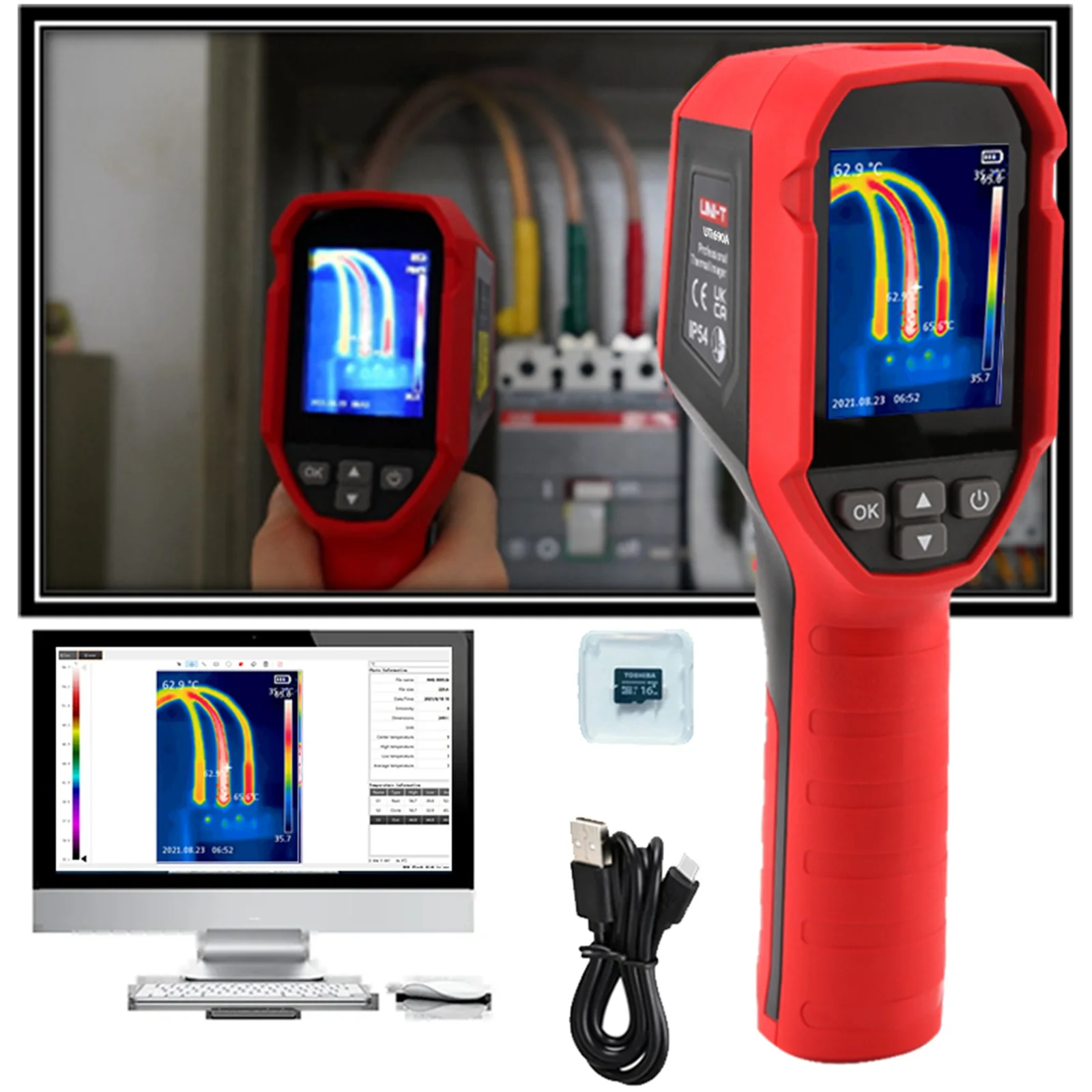 UTI690A-2-4-Inch-Infrared-Thermal-Imager-Camera-Portable-LCD-Display ...