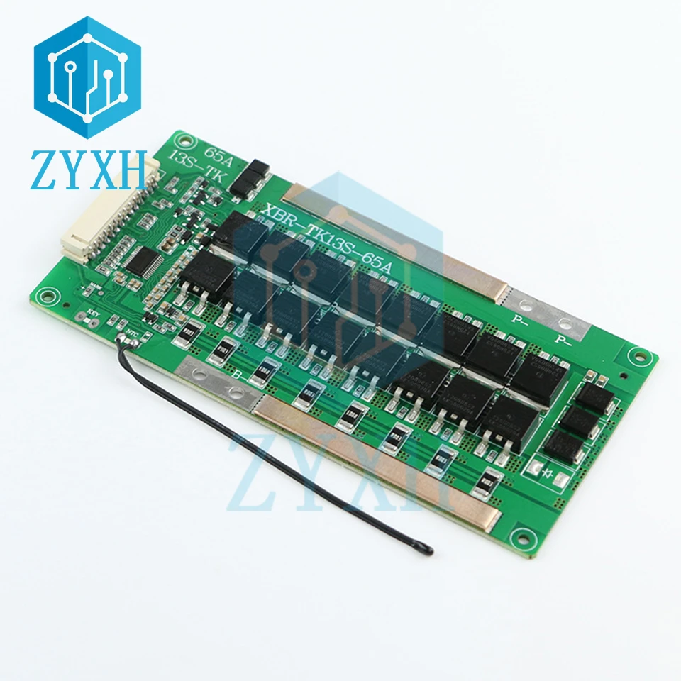 BMS 13S 48V 40A 50A 60A Lithium 18650 Battery Packs Charge Board Bala