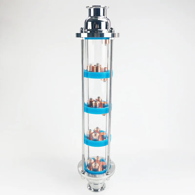 New Type 3" Distillation Lens Column With 5pcs Copper Bubble Plate Sets ...