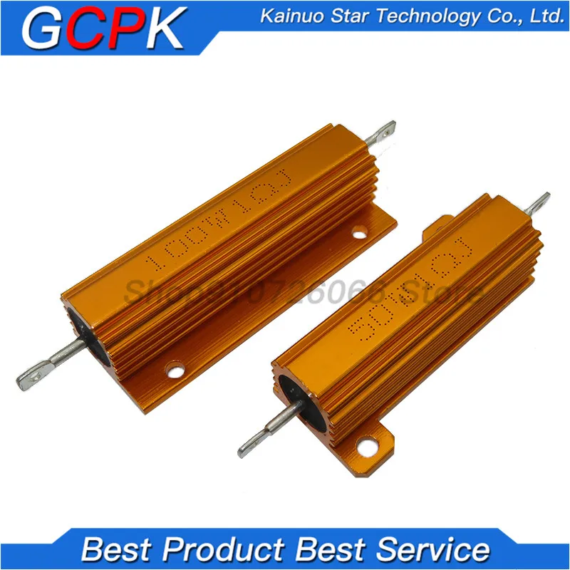 RX24 100W 50W Watt Power Metal Shell Aluminium Gold Resistor 1R 2R 3R ...
