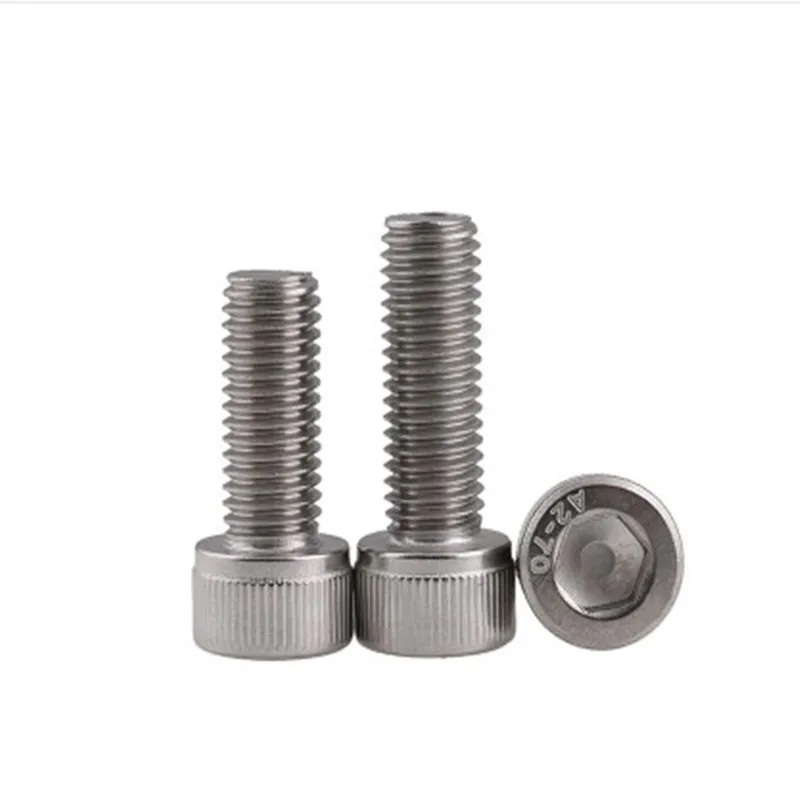 5 50pcs DIN912 M1.6 m2 m2.5 m3 m4 m5 m6 m8 스테인레스 스틸 304 육각 육각|나사| - AliExpress