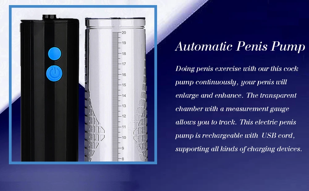 Pump only -Pompe à pénis automatique avec 3 intensités d'aspiration, pompe à vide électronique ...