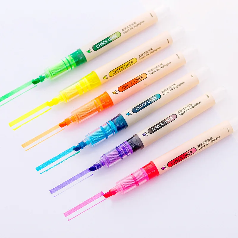 New-design-large-capacity-Straight-liquid-highlighter-Clear-and-bright ...