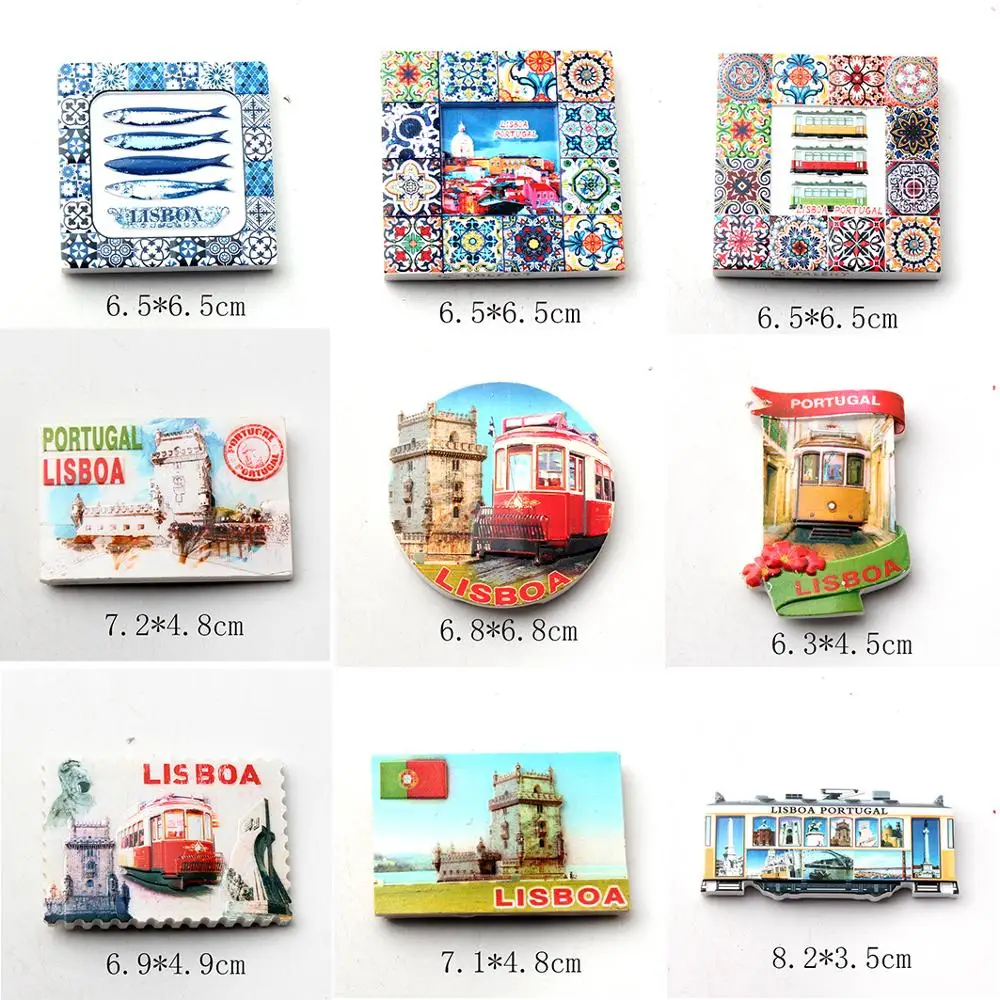Resin lisboa portugal fridge magnets whiteboard sticker Refrigerator ...