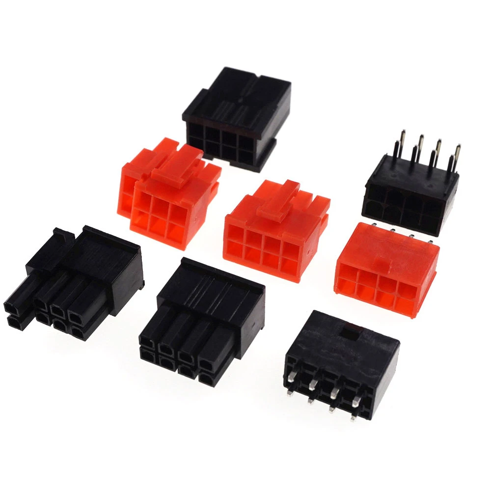 20pcs Gpu 8 Pin Receptacle Plug Housing Male Pcb Header Pins Pci-e Pci ...