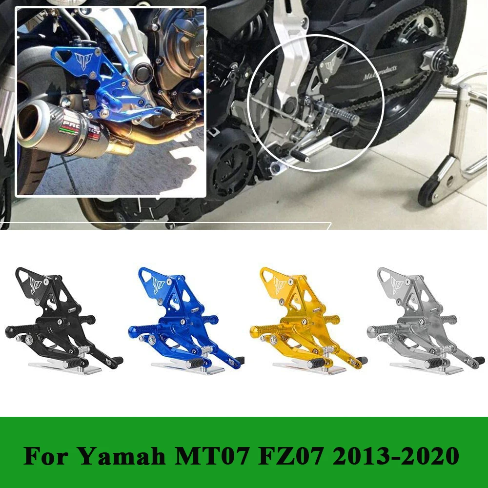 FZ07-MT07-Rearsets-Rear-Set-Foot-Peg-Footrest-For-Yamaha-FZ-07-MT-07 ...