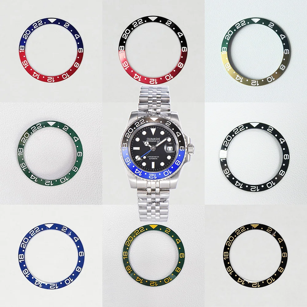 38mm Watch Ring Ceramic Bezel Insert Ring for GMT Watch 40mm Casing ...