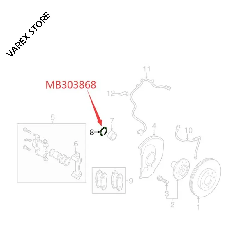 미쓰비시 아웃 랜더 OEM 용 앞바퀴 베어링 리테이너: MB303868|휠 허브 & 베어링| - AliExpress