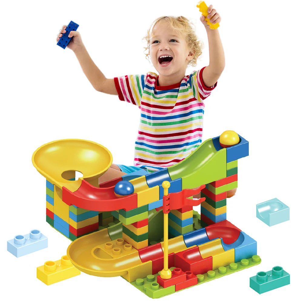 88-100PCS-Funnel-Slide-Building-Blocks-Marble-Race-Run-Maze-Ball ...