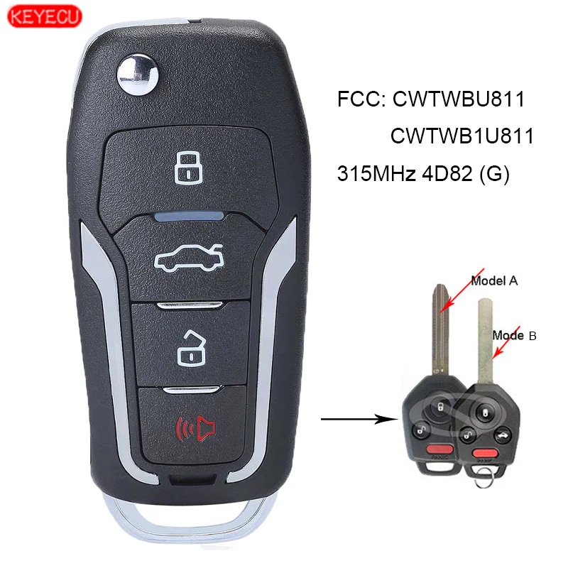 KEYECU Upgraded 4B Flip Remote Car Key Fob 315MHz 4D82 for Subaru ...