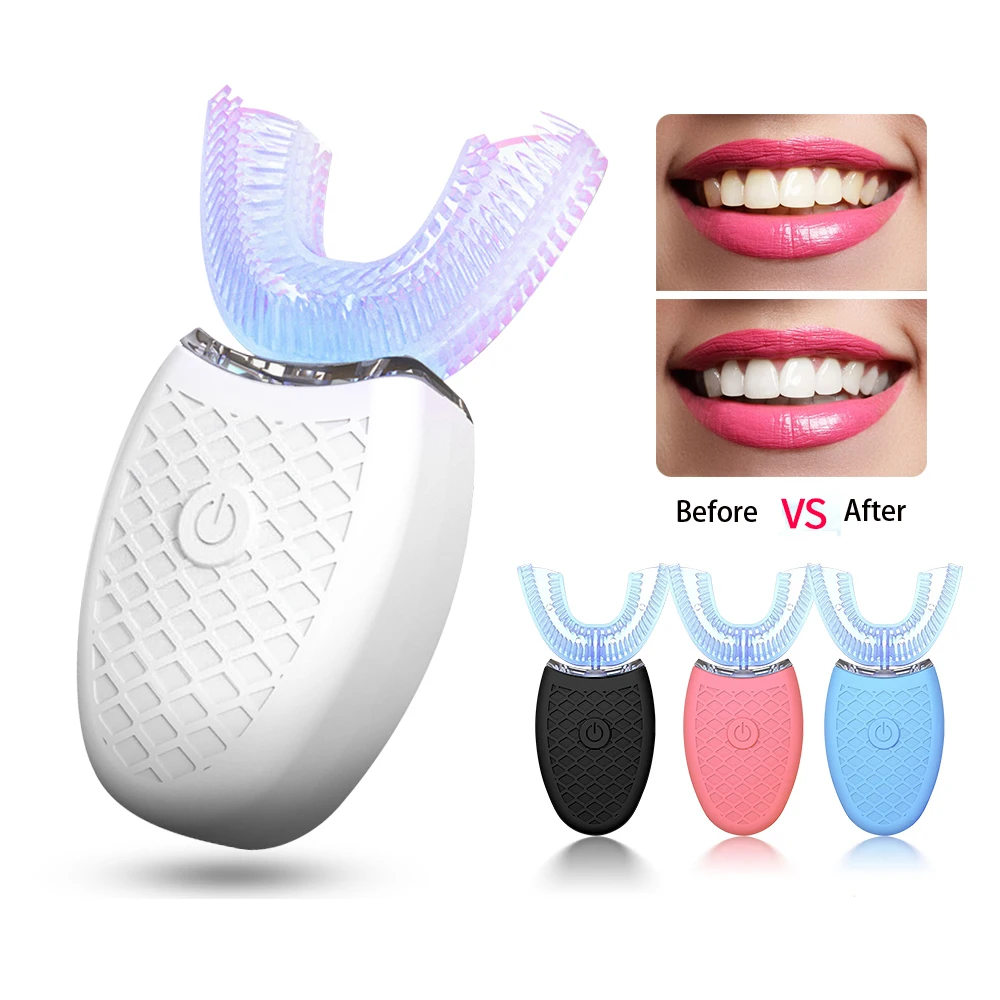 Intelligent Automatic Sonic 360 Degree Electric Toothbrush U Type Tooth ...