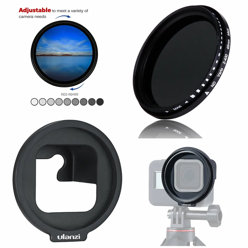 52mm Variable ND filter ND2 400 Neutral Density Fader & Filter Adapter ...