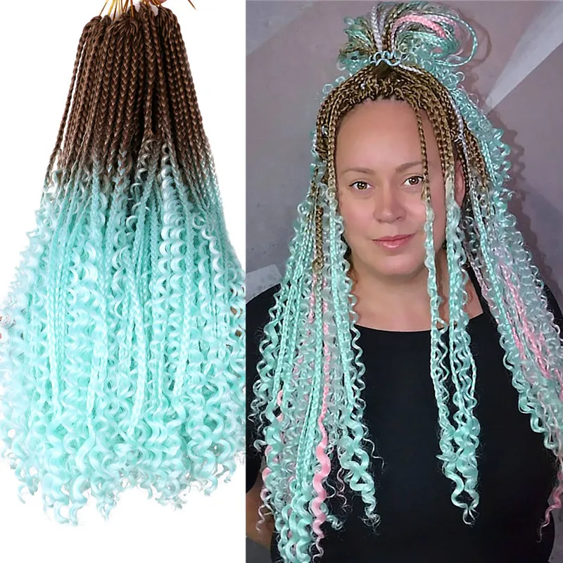 Box Braids With Color Tips