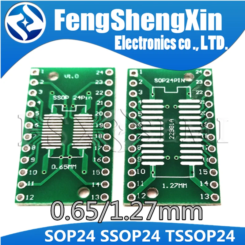 10pcs/lot SOP24 SSOP24 TSSOP24 to DIP24 PCB Pinboard SMD To DIP 0.65mm ...
