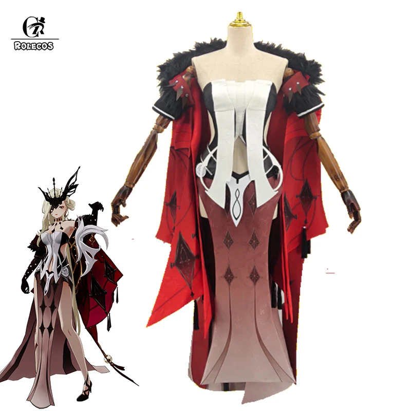 Rolecos Genshin Impact La Signora Cosplay Costume Executive Queen La ...