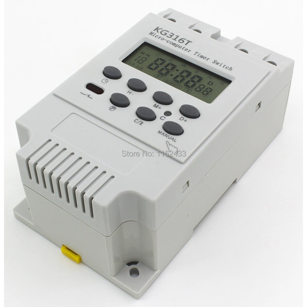 Kg316t Ac 220v 10a Digital Time Switch 220vac Weekly Programmable Electronic Timer - Timers ...