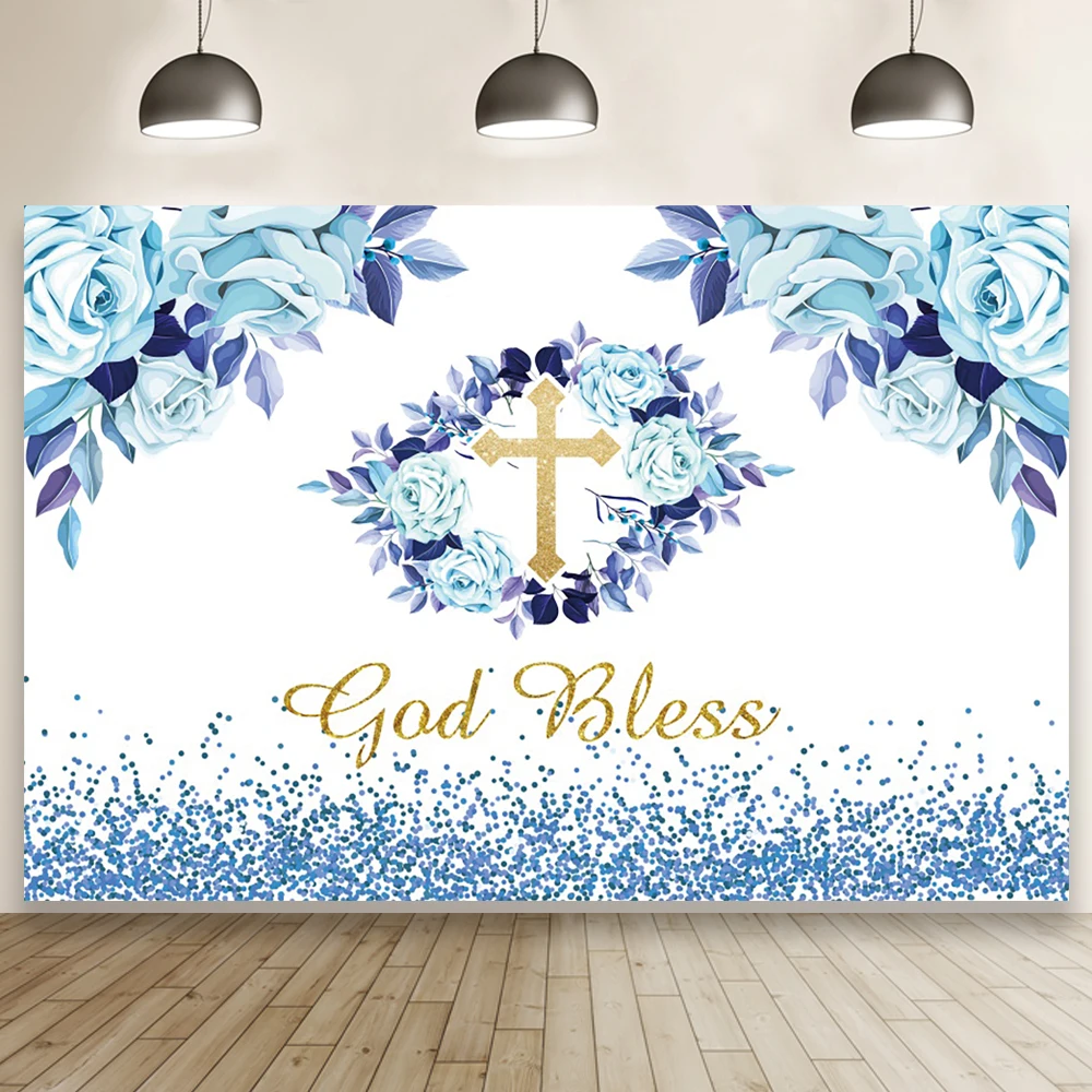God-Bless-Backgrounds-For-Photo-Gold-Cross-Flowers-Blue-Polka-Dot ...