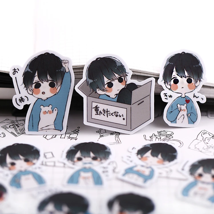 32pcs Cute boy Stickers for Car Styling waterproof Bike Motorcycle ...