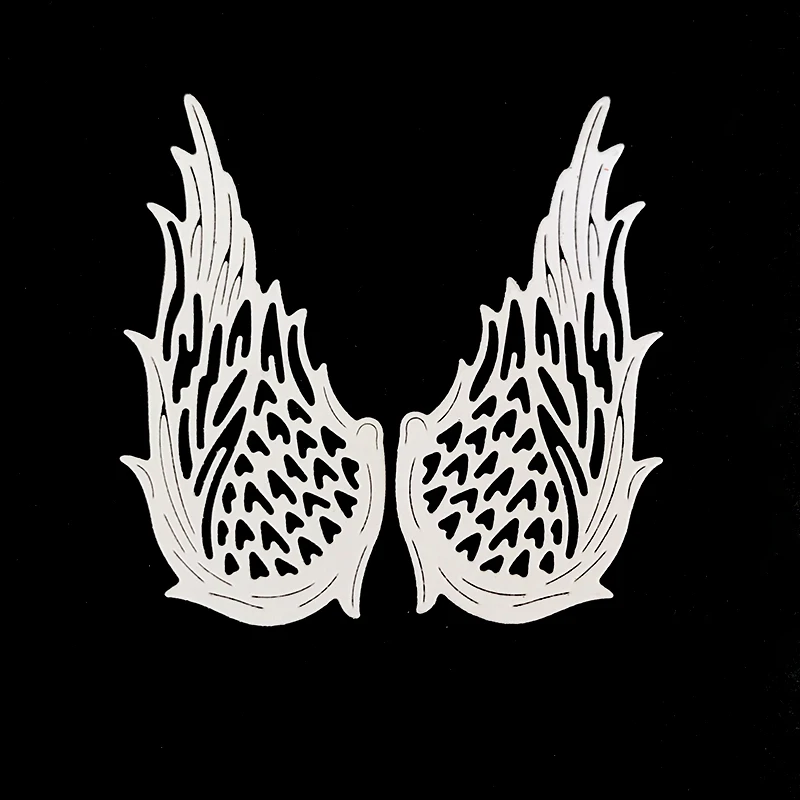 Troqueles de corte de metal, molde de troquelado de hojas de Ángel de Navidad, alas de amor ...