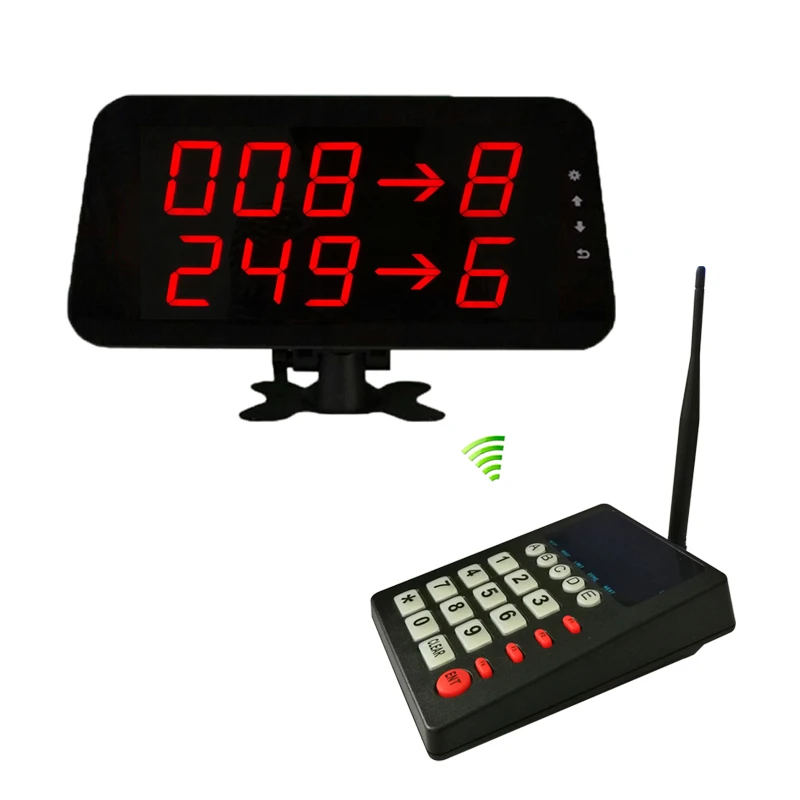 2 Lines Number Screen With Keypad Bank Restaurant Service Queue ...