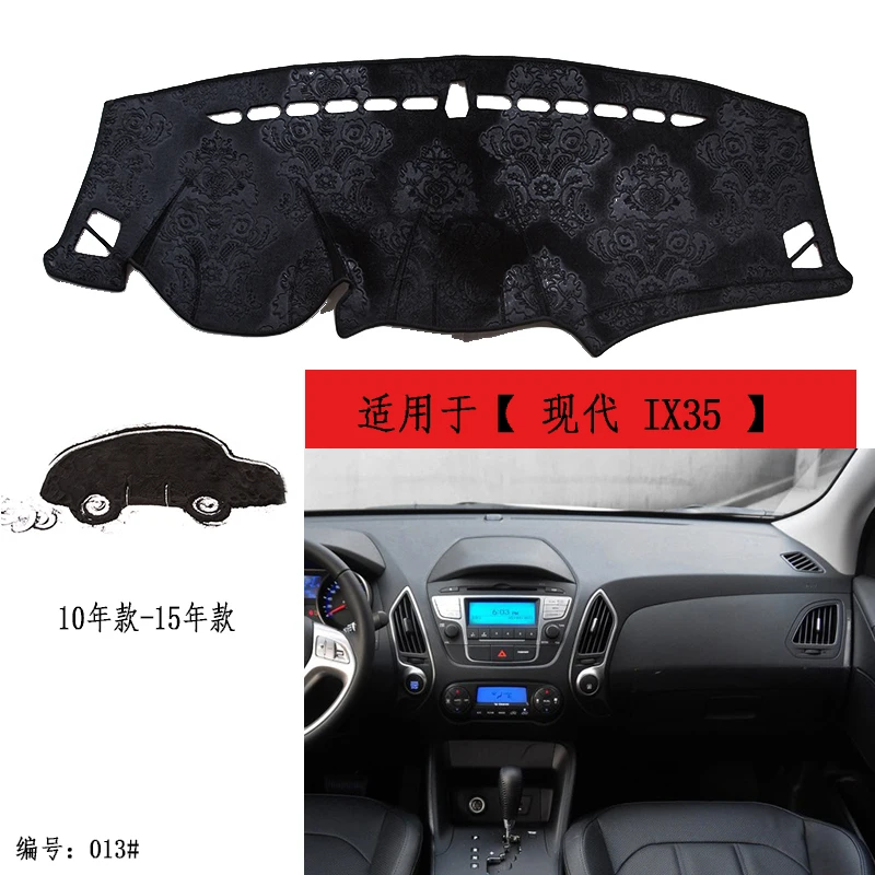 TOMMIA alfombrilla para salpicadero de Hyundai IX35, 10 15, antisol, terciopelo|Alfombra ...