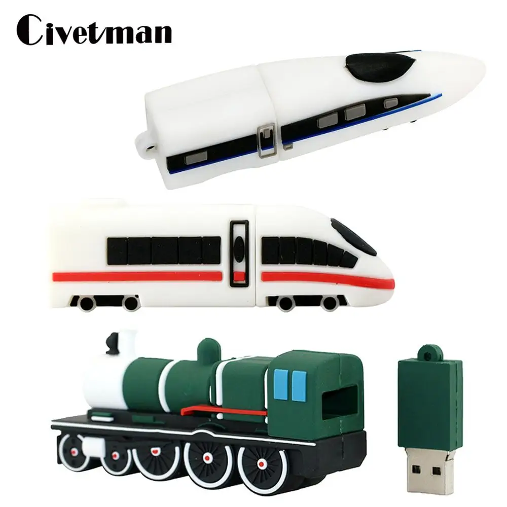 Pendrive Train 64g Usb Flash Drive Mini Locomotive Memoria Usb Stick ...